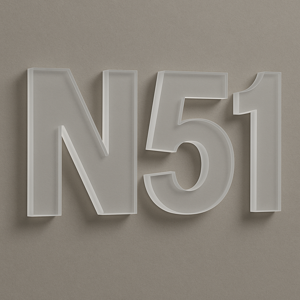 Corporeal Methacrylate Letters: Modern and Elegant ® – Neon 51